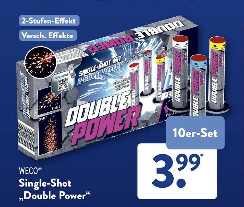 Weco single shot double power 10 SET aanbieding bij ALDI
