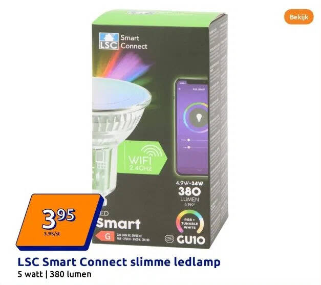 LSC Smart Connect slimme ledlamp aanbieding bij Action