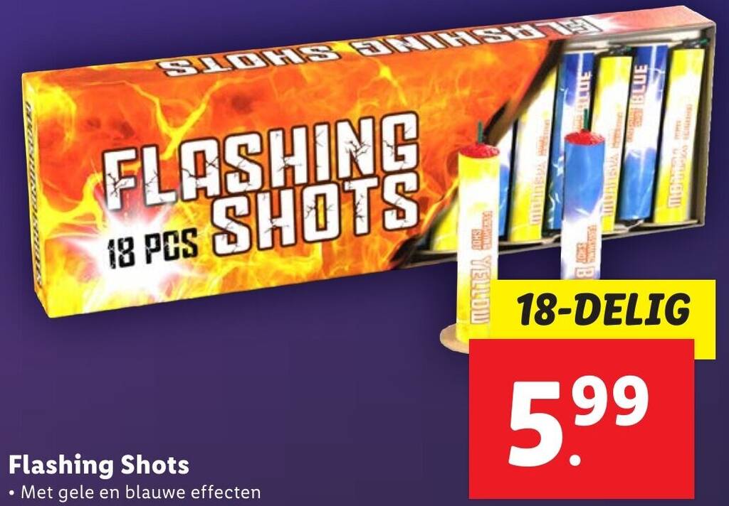 Flashing Shots aanbieding bij Lidl Geldig t/m 01-01-2025
