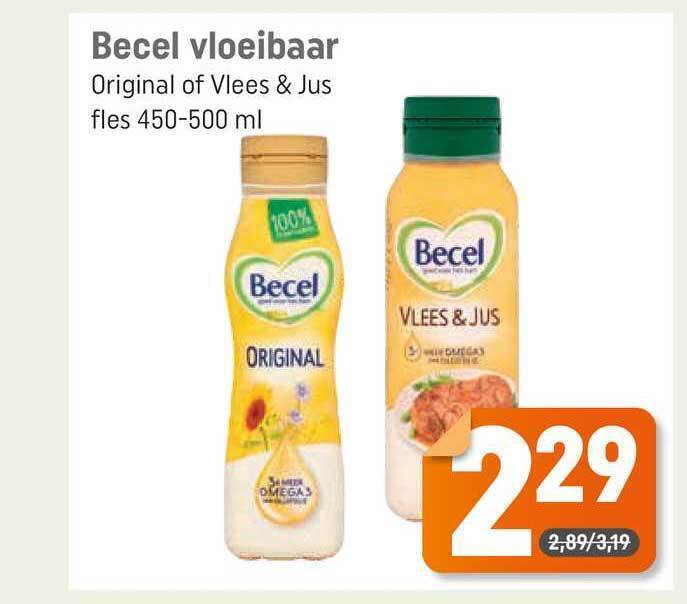 Becel Vloeibaar Original Of Vlees & Jus aanbieding bij Dagwinkel