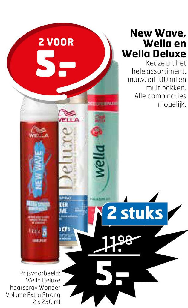 New Wave, Wella en Wella Deluxe aanbieding bij Trekpleister