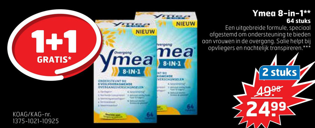 Ymea 8-in-1 1+1 gratis aanbieding bij Trekpleister