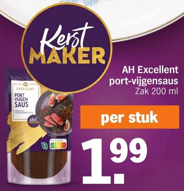 AH Excellent port-vijgensaus 200 ml aanbieding bij Albert Heijn