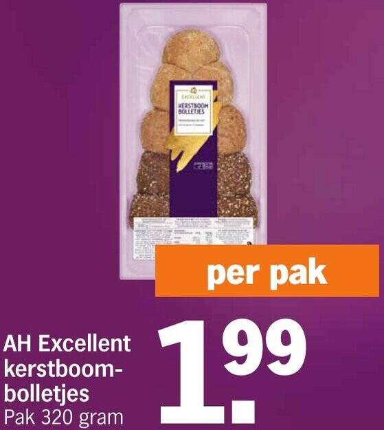 AH Excellent kerstboom bolletjes 320 gram aanbieding bij Albert Heijn