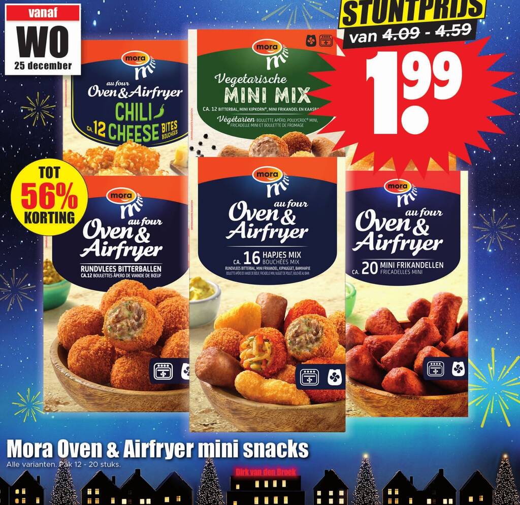 Mora Oven & Airfryer mini snacks aanbieding bij Dirk