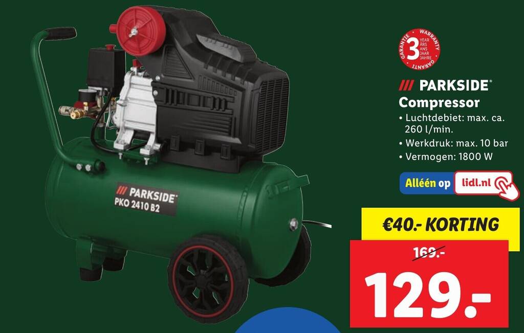 PARKSIDE Compressor aanbieding bij Lidl