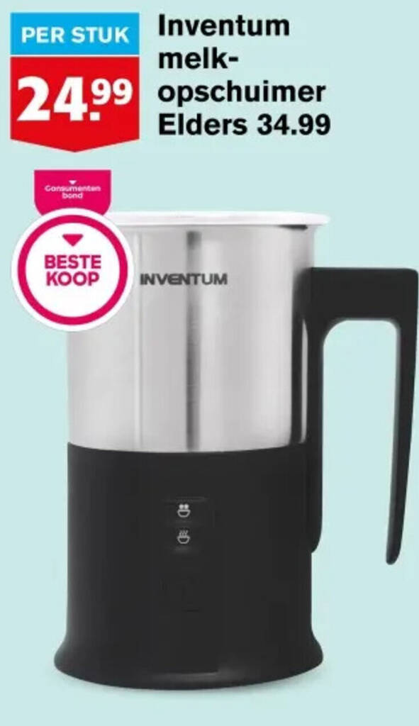 Inventum melkopschuimer aanbieding bij Hoogvliet