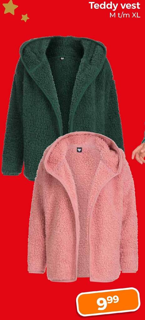 Teddy vest aanbieding bij Trekpleister