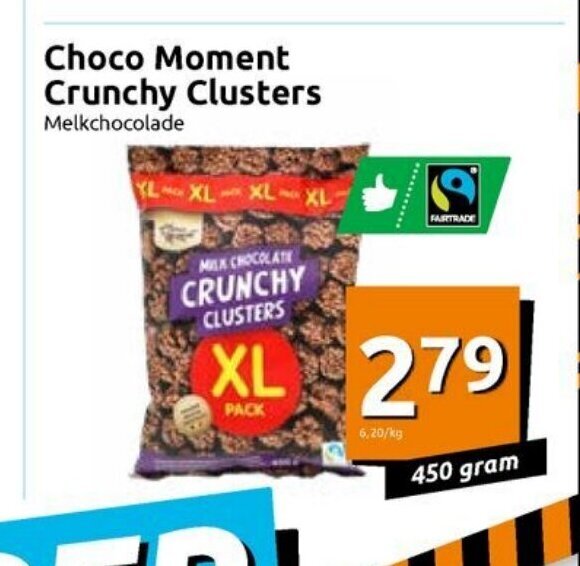 Choco Moment Crunchy Clusters 450 gram aanbieding bij Action
