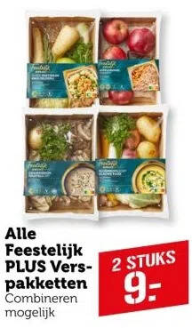Alle Feestelijk PLUS Vers-pakketten aanbieding bij Coop