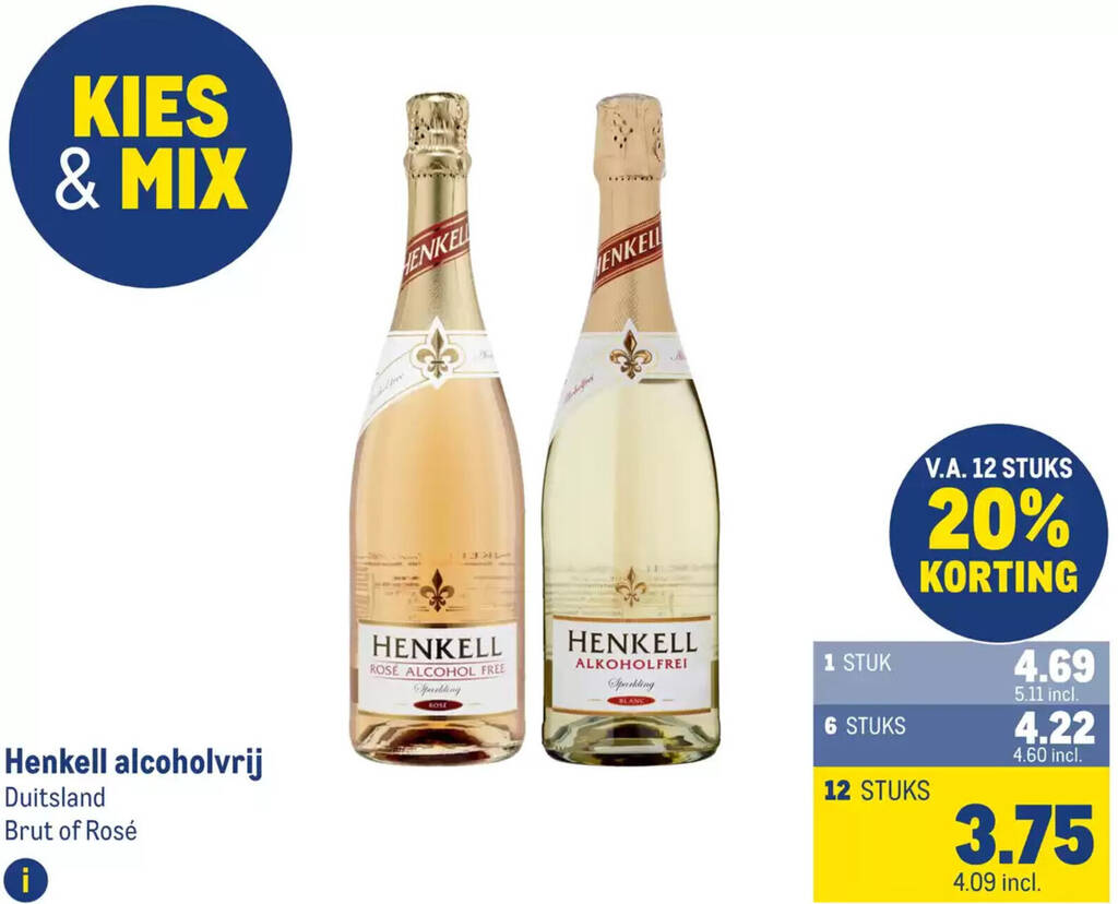 Henkell alcoholvrij aanbieding bij Makro