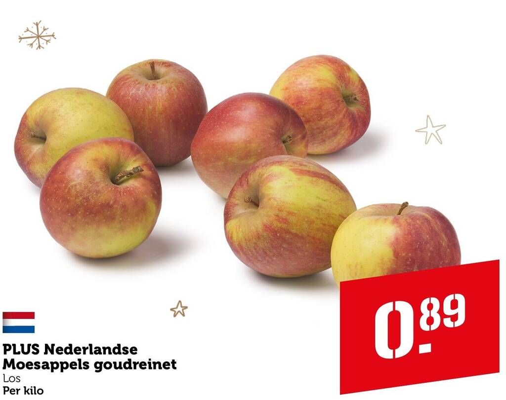 PLUS Nederlandse Moesappels goudreinet aanbieding bij Coop