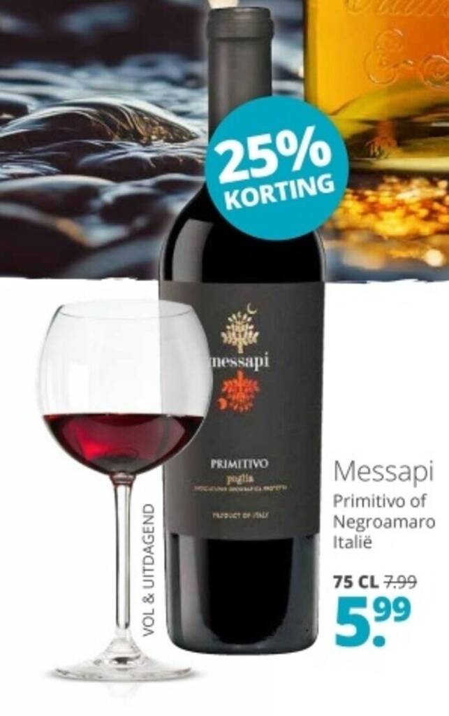 Messapi 75 cl. aanbieding bij Mitra