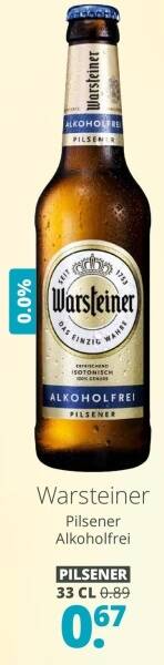 Warsteiner pilsener alkoholfrei 33 cl aanbieding bij Mitra Geldig van 01-01-2025