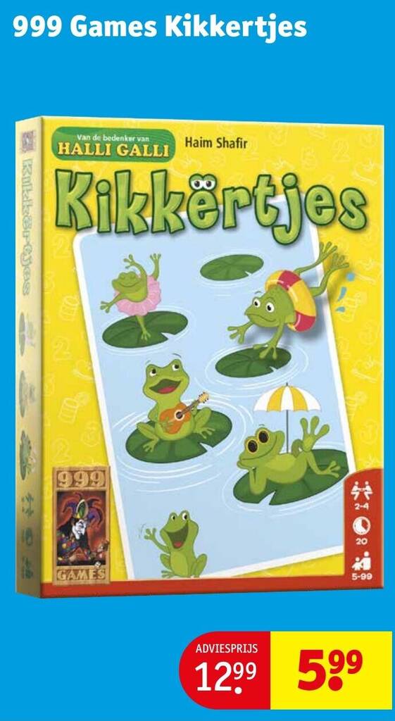 999 games kikkertjes aanbieding bij Kruidvat