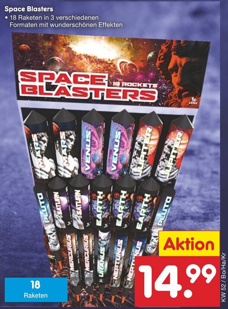 Space blasters 18 Raketen aanbieding bij Netto Marken-Discount DE