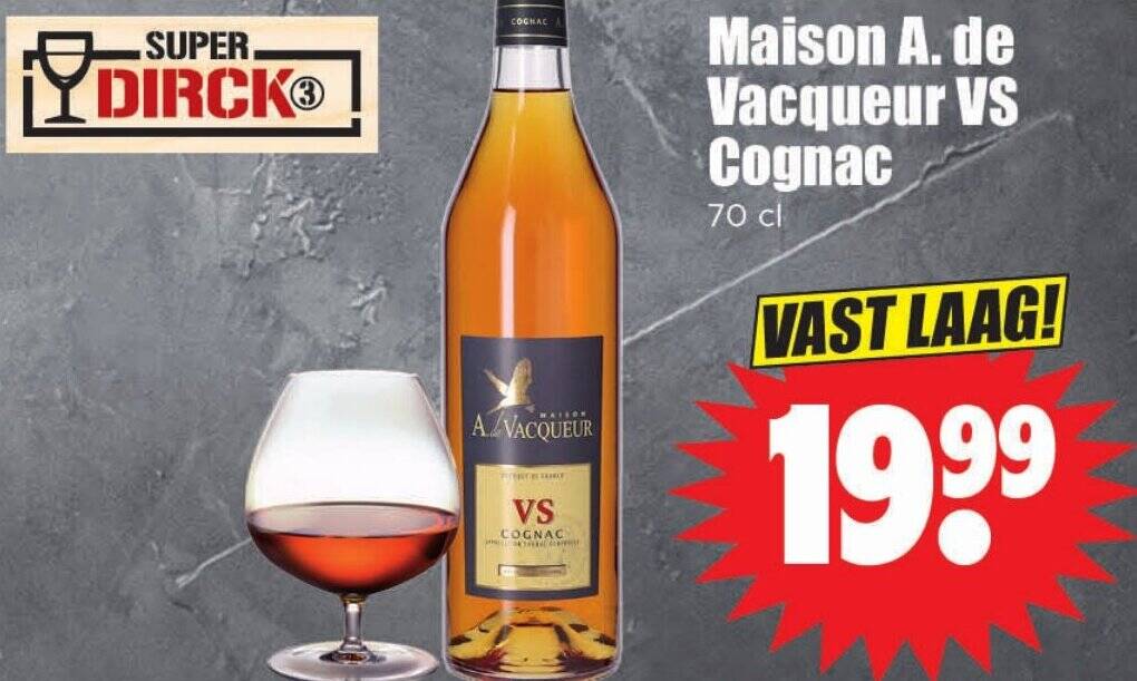Maison A. de Vacqueur VS Cognac 70 cl aanbieding bij Dirk