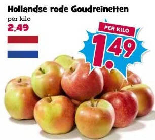 Hollandse rode Goudreinetten aanbieding bij Boon`s Markt