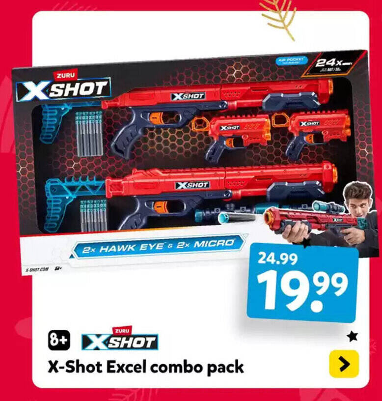X-Shot Excel combo pack aanbieding bij Intertoys
