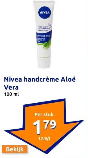 Nivea handcrème Aloë Vera aanbieding bij Action Geldig van 01-01-2025
