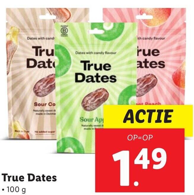True Dates 100 g aanbieding bij Lidl