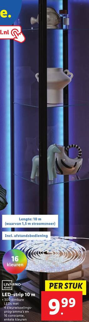 LIVARNO home LED-strip 10 m aanbieding bij Lidl