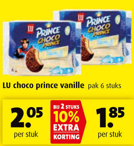 LU choco prince vanille aanbieding bij Boni