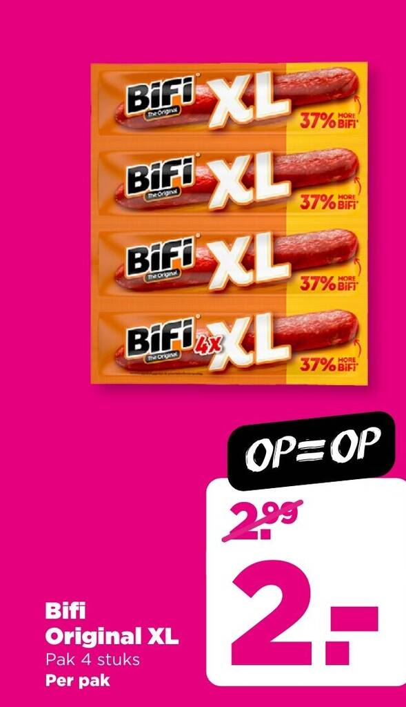 Bifi Original XL aanbieding bij PLUS