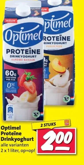 Optimel Proteïne Drinkyoghurt aanbieding bij Nettorama