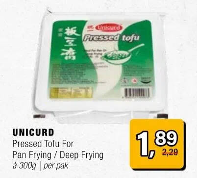 UNICURD Pressed Tofu For aanbieding bij Amazing Oriëntal