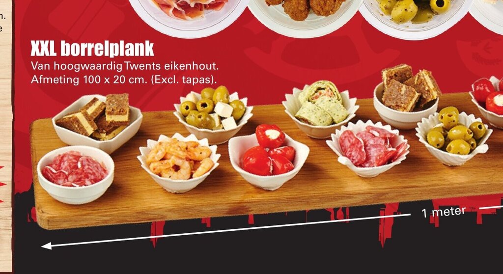 XXL Borrelplank 1 Meter aanbieding bij Dirk