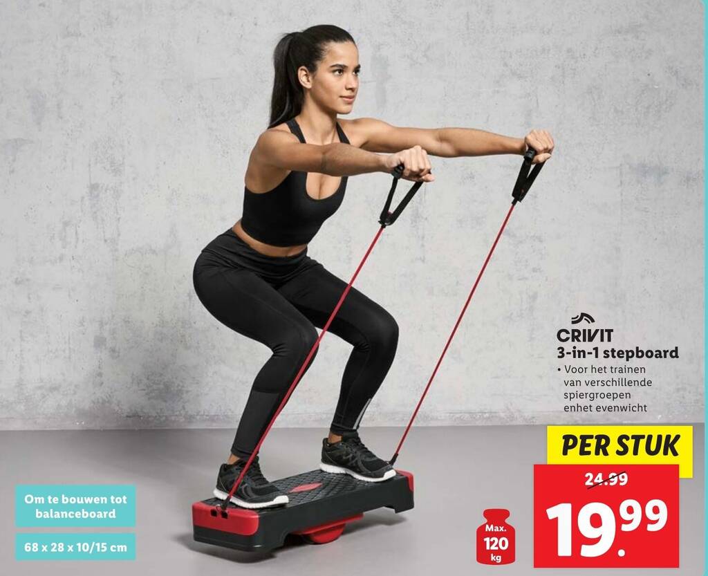 CRIVIT 3-in-1 stepboard aanbieding bij Lidl