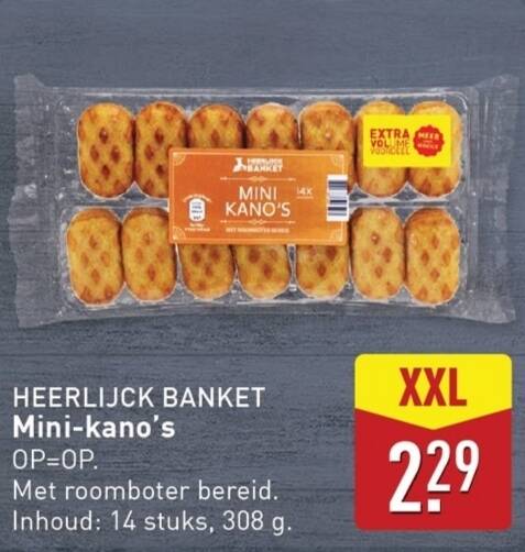 Mini-kano's 308 g aanbieding bij ALDI