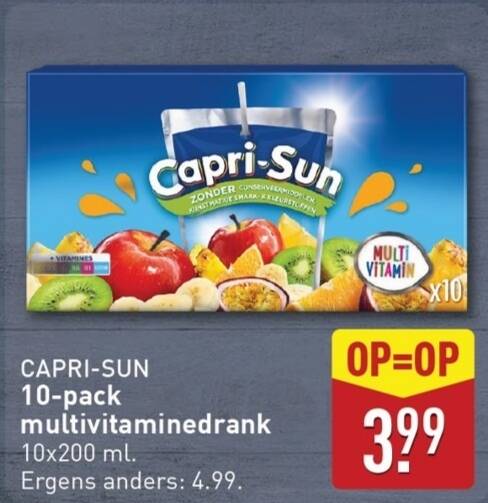 Capri-sun 10-pack multivitaminedrank 10 x 200 ml aanbieding bij ALDI
