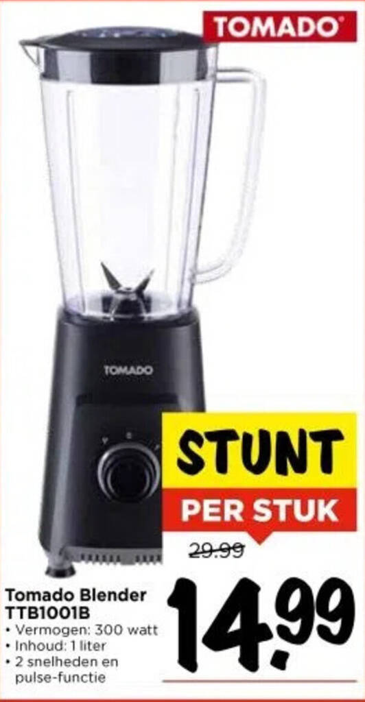 Tomado blender 1 stuk aanbieding bij Vomar Voordeelmarkt Geldig van 09 ...