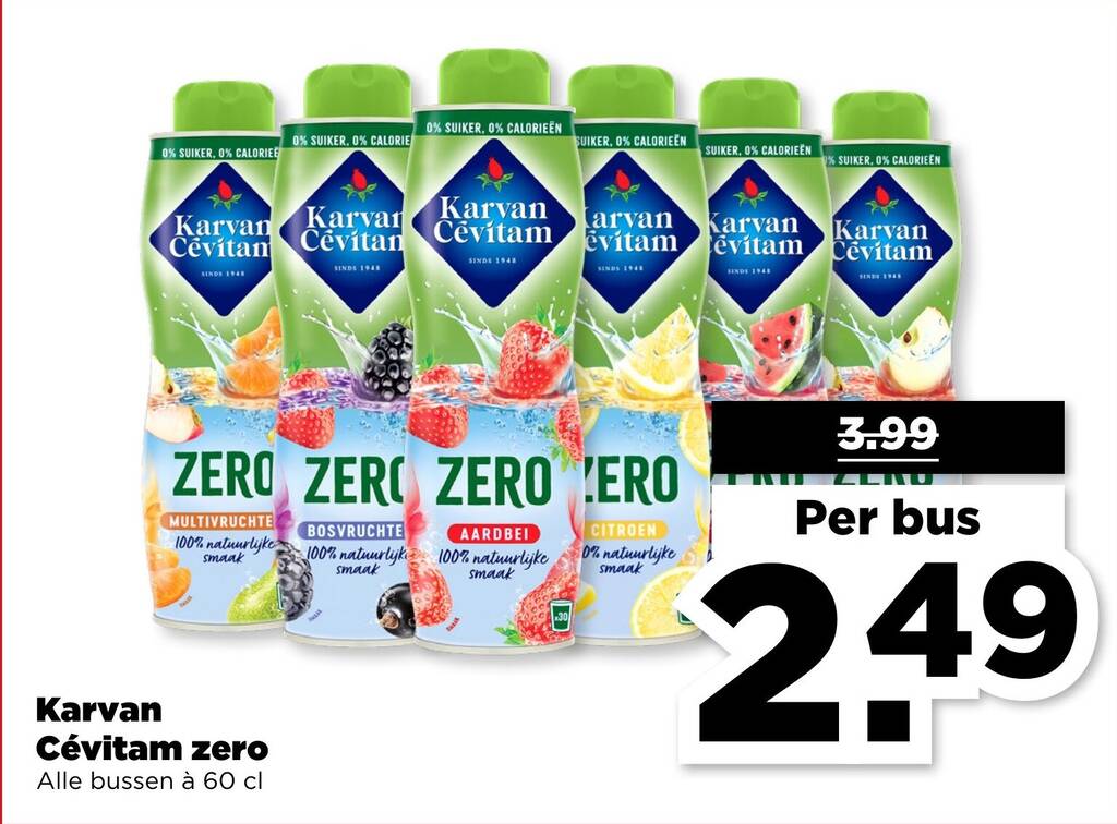Karvan cevitam zero 60 cl aanbieding bij PLUS
