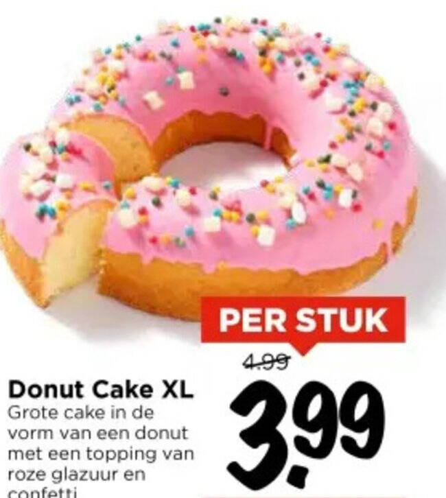 Donut Cake XL aanbieding bij Vomar Voordeelmarkt Geldig van 12-01-2025