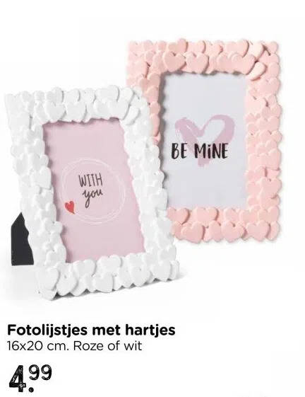 Fotolijstjes met hartjes aanbieding bij Xenos