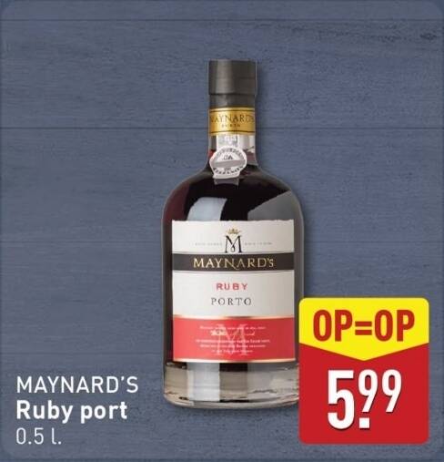 Maynard's ruby port 0.5 liter aanbieding bij ALDI
