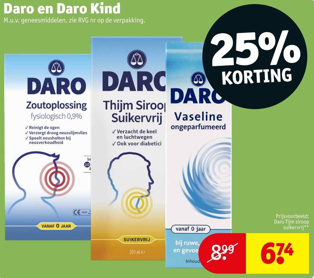 Daro en Daro Kind aanbieding bij Kruidvat