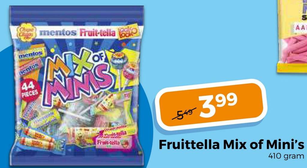 Fruittella Mix of Mini's 410 g aanbieding bij Trekpleister