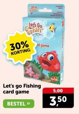 Let's go Fishing card game aanbieding bij Boekenvoordeel