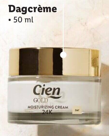 Cien Gold 24K Dagcrème 50 ml aanbieding bij Lidl Geldig van 27-01-2025