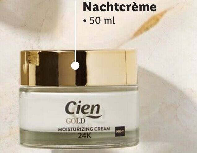 Cien Gold 24K Nachtcrème 50 ml aanbieding bij Lidl