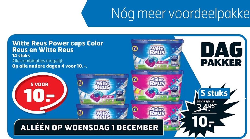 Witte Reus Power caps Color Reus en Witte Reus aanbieding bij Trekpleister