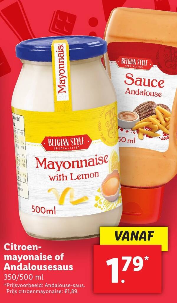 Citroen mayonaise of Andalousesaus 350/500 ml aanbieding bij Lidl