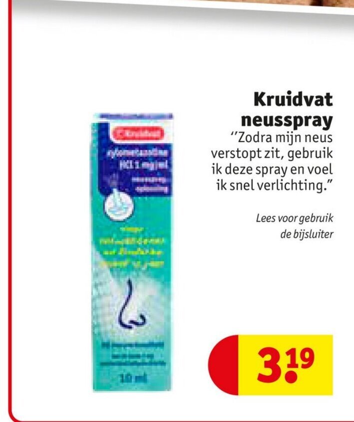 Neusspray aanbieding bij Kruidvat