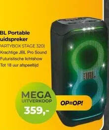 JBL Portable Luidspreker (PARTYBOX STAGE 320) aanbieding bij EP Beerepoot