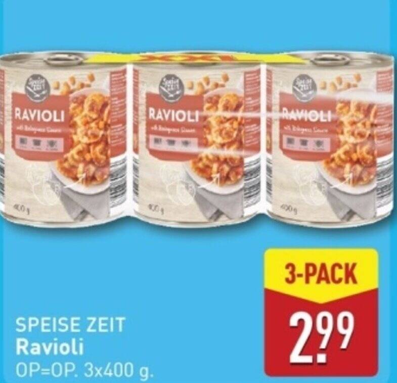 Ravioli 3 x 400 g aanbieding bij ALDI