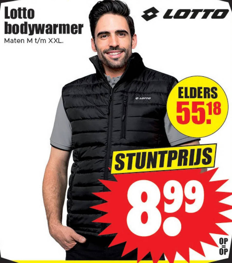 Lotto bodywarmer aanbieding bij Dirk